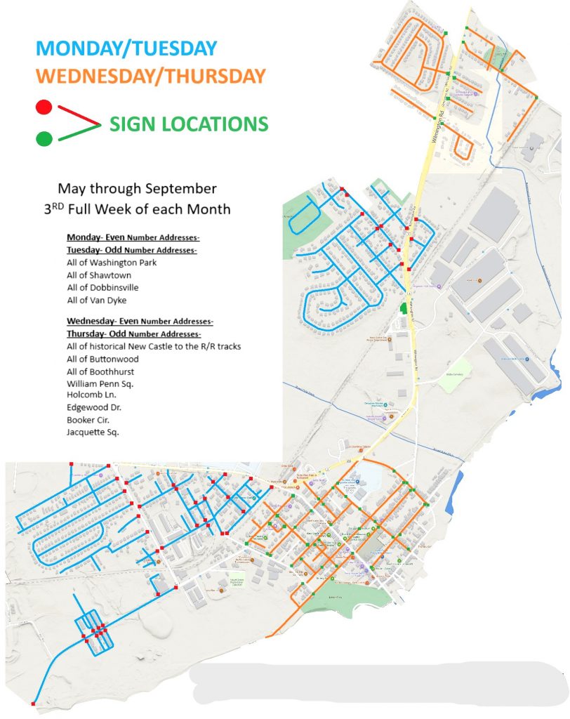 2024 Schedule-Route Map - City of New Castle